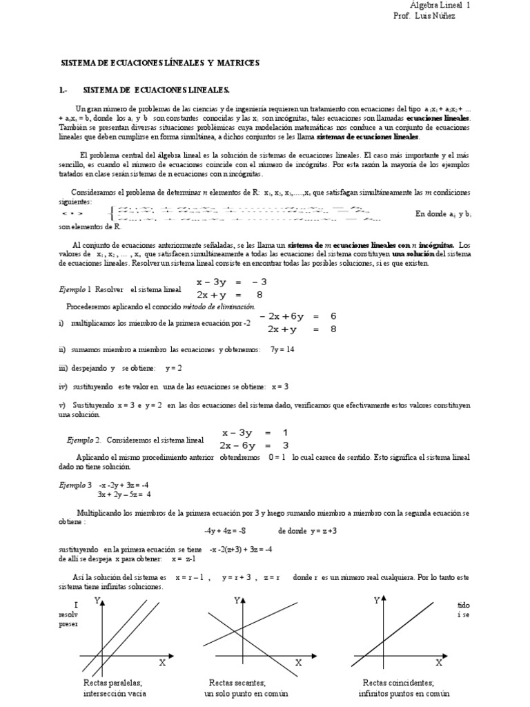Sist Ecuac-Matrices1 | PDF | Sistema de ecuaciones lineales | Ecuaciones