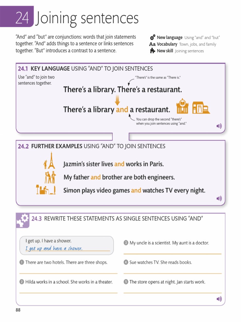 Joining Sentences with "And" and "But" | PDF | Sentence (Linguistics ...