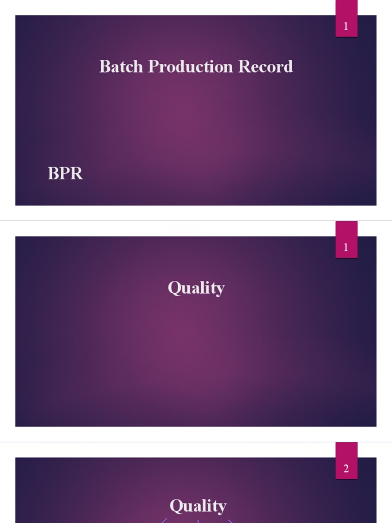 Batch Production Record | PDF | Audit