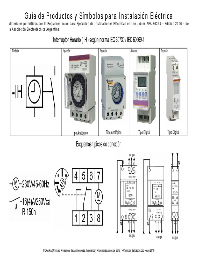 Simbología de Timer en Instalaciones Eléctricas | PDF
