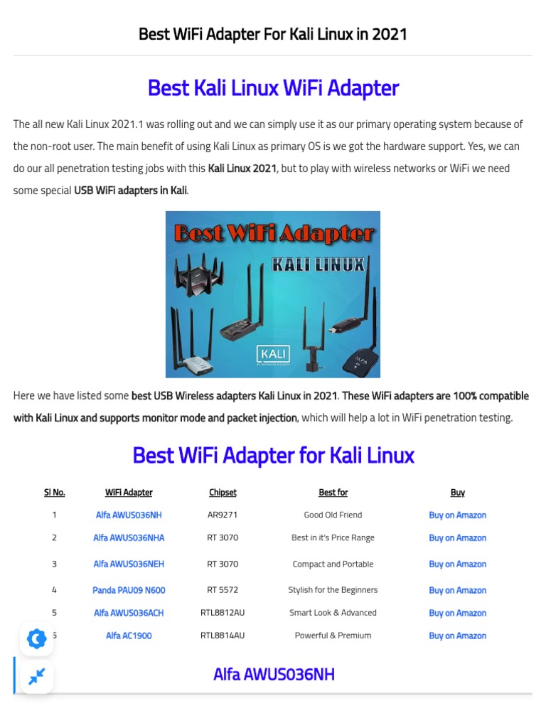 Best WiFi Adapter For Kali Linux in 2021 - Best Kali Linux Tutorials ...