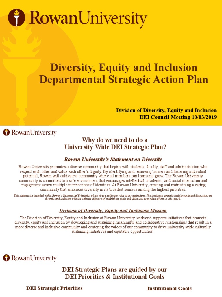 DEI Strategic Action Plan Overview | PDF | Inclusion (Education ...