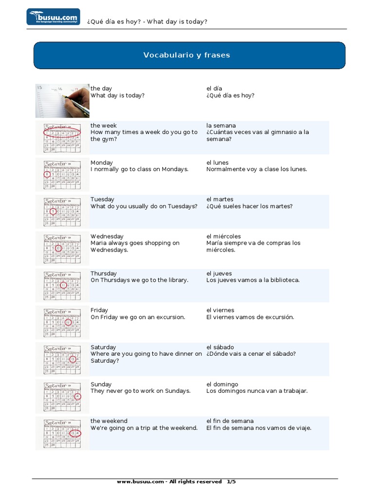 Qué Día Es Hoy | PDF