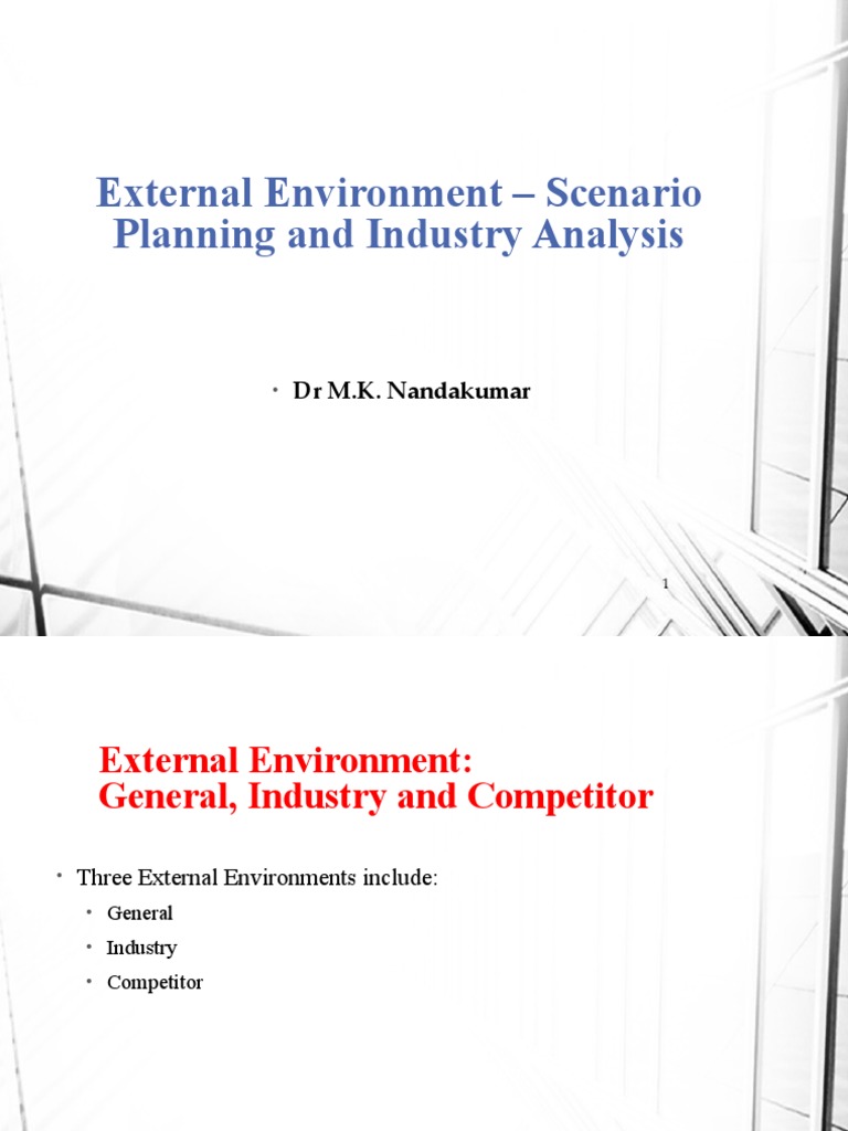 External Environment | PDF | Scenario Planning | Profit (Economics)