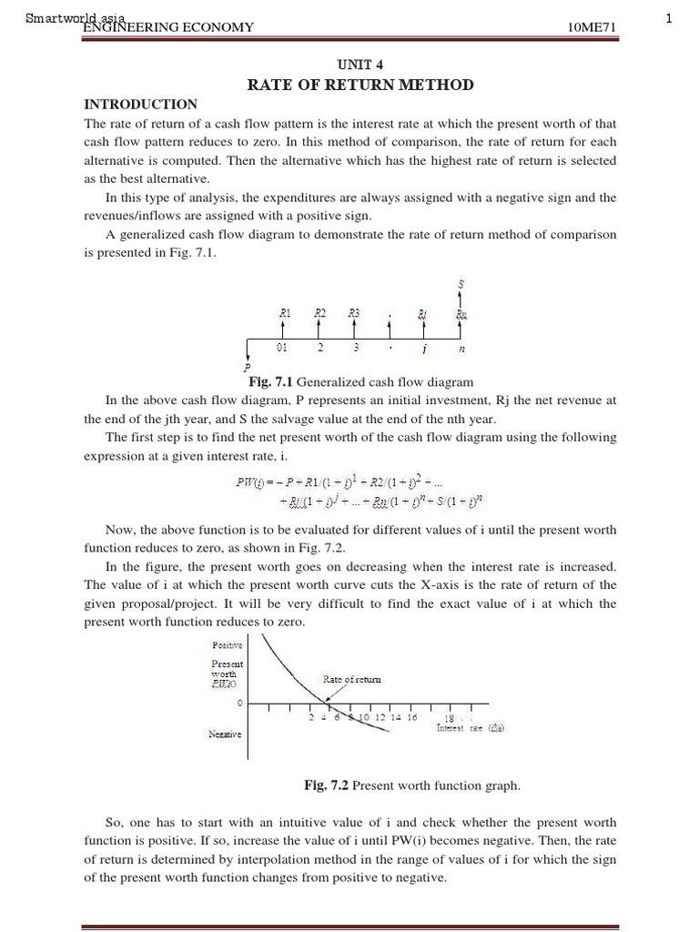Engineering Economy: Rate of Return Method | PDF | Net Present Value ...