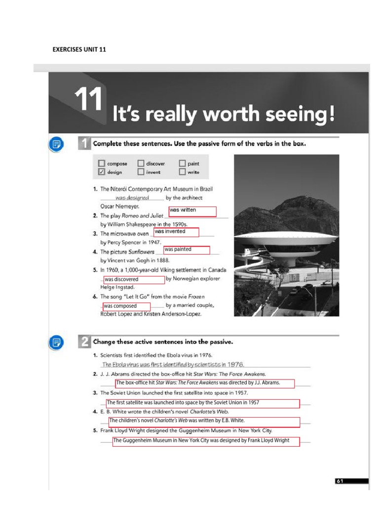 Exercises Unit 11 | PDF