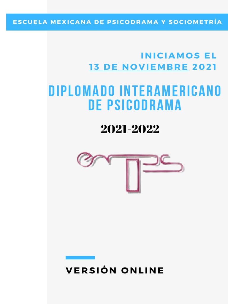 Diplomado Internacional de Psicodrama y Sociometría | PDF ...