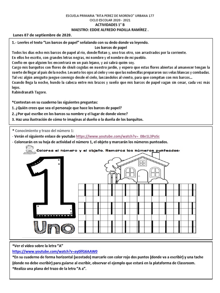 Actividades Fin de Año Escolar 1° B | PDF | Estudios de idiomas extranjeros