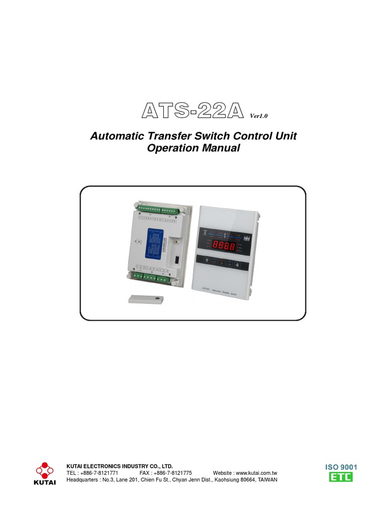 Ats 22a Manual en | PDF | Android (Operating System) | Electricity