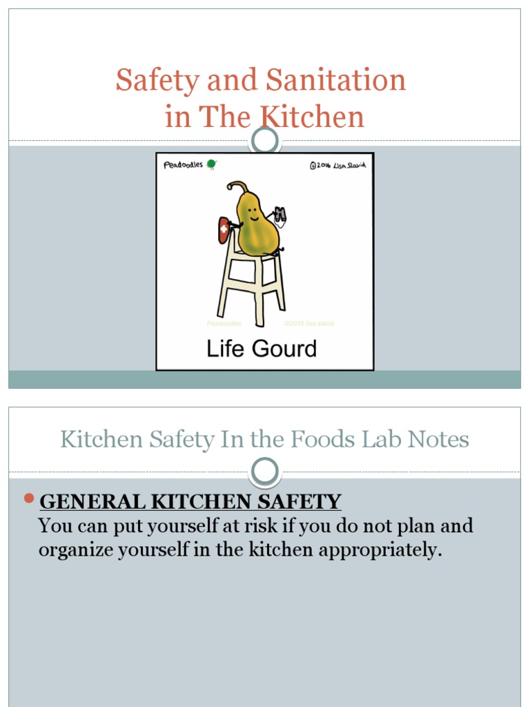 Kitchen Safety and Sanitation Guide | PDF | Knife | Countertop