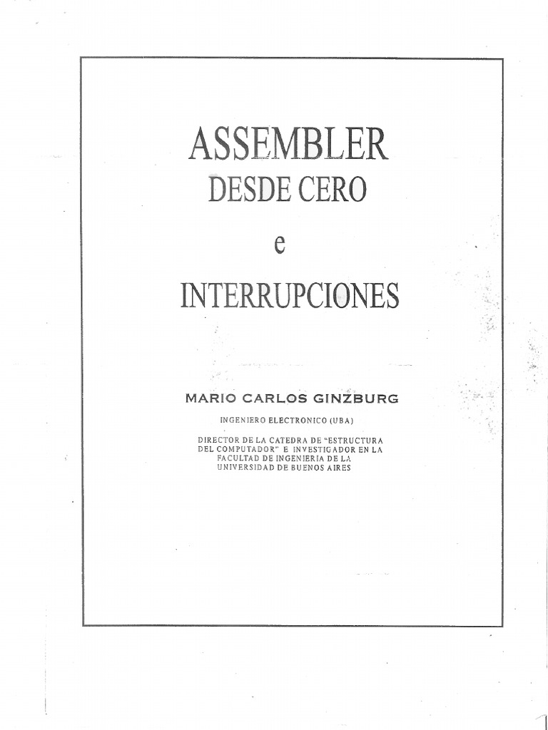 Assembler Desde Cero e Interrupciones | PDF