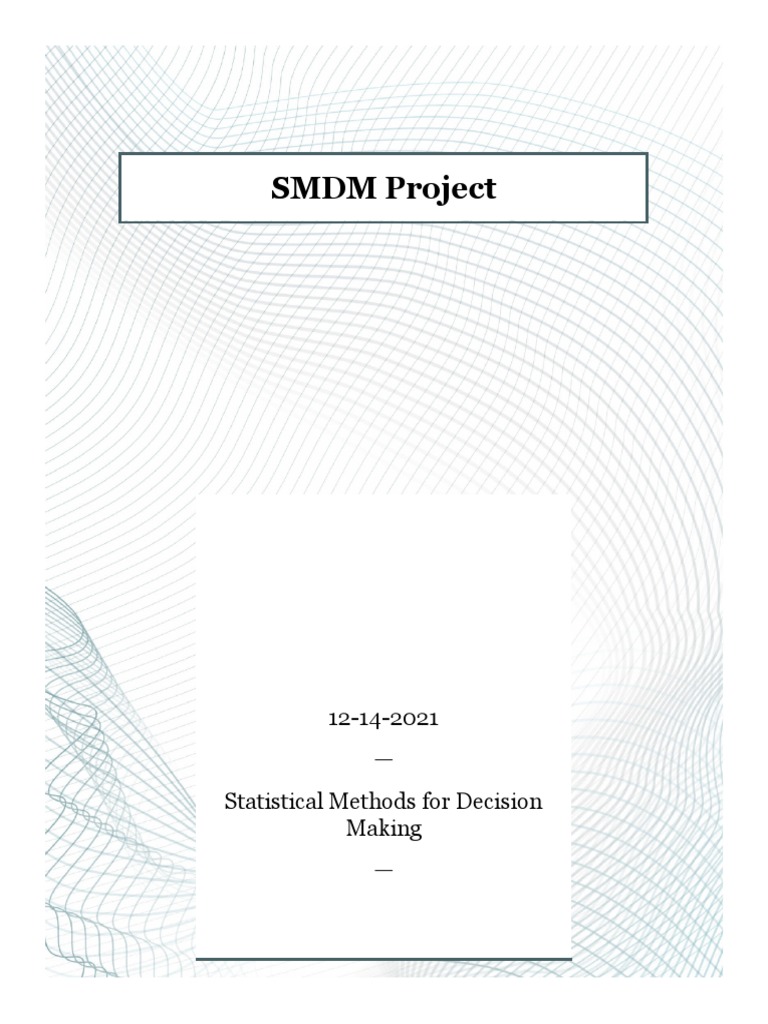 SMDM Project | PDF | P Value | Statistical Significance
