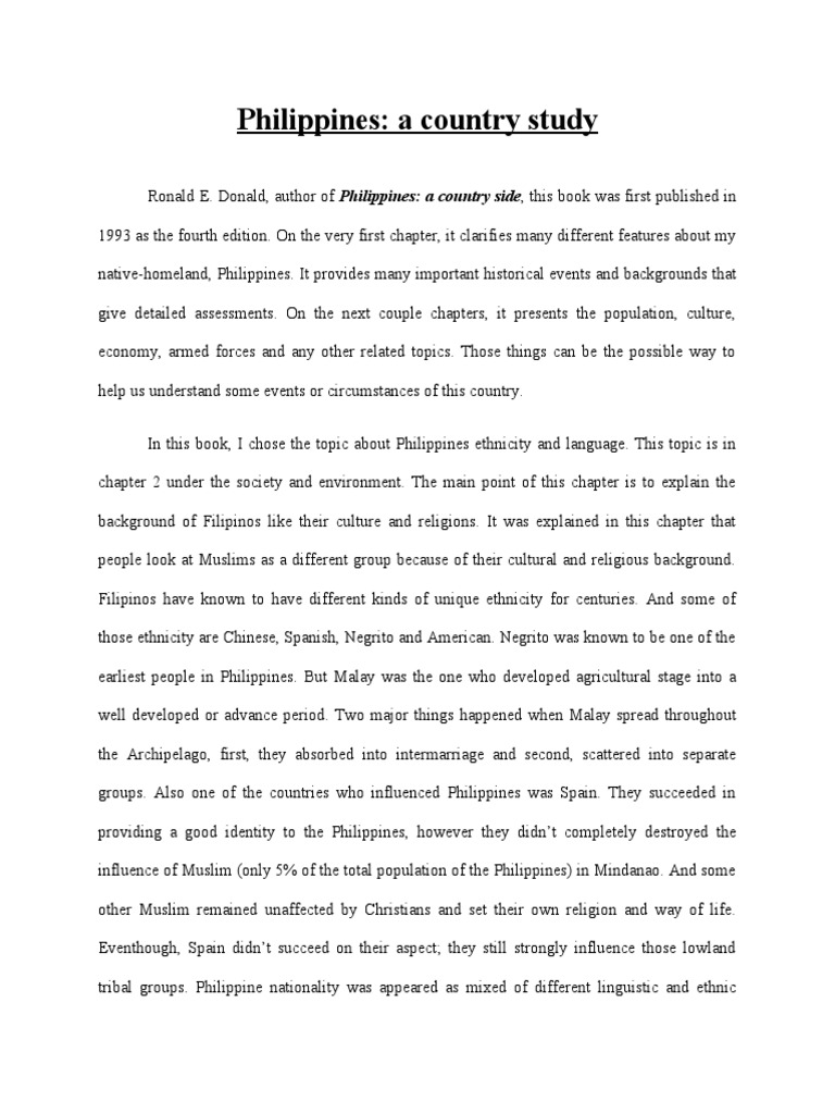 Final Book Report | PDF | Philippines | Tagalog Language