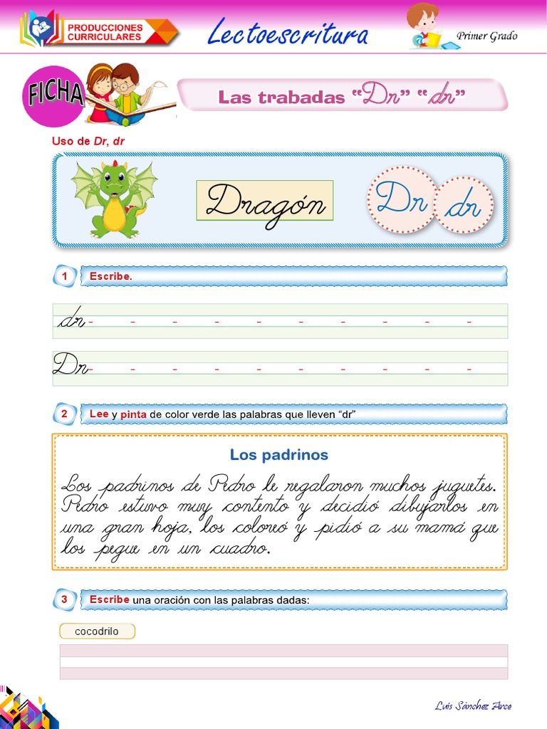 Actividades con sílabas trabadas "dr" | PDF | Hogar, jardinería y bricolaje