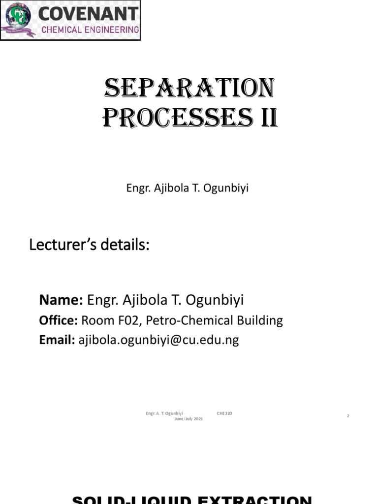 Solid-Liquid Extraction - LEACHING | PDF | Solution | Solubility