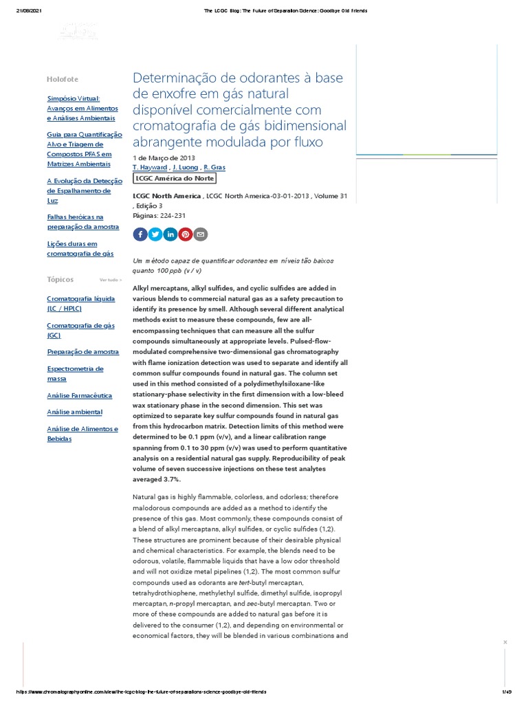 The LCGC Blog - The Future of Separation Science - Goodbye Old Friends ...