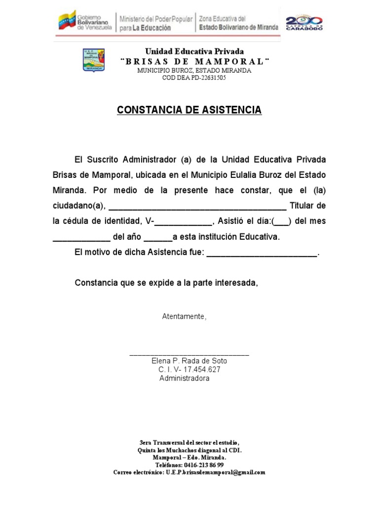 Constancia de Asistencia 2021 | PDF