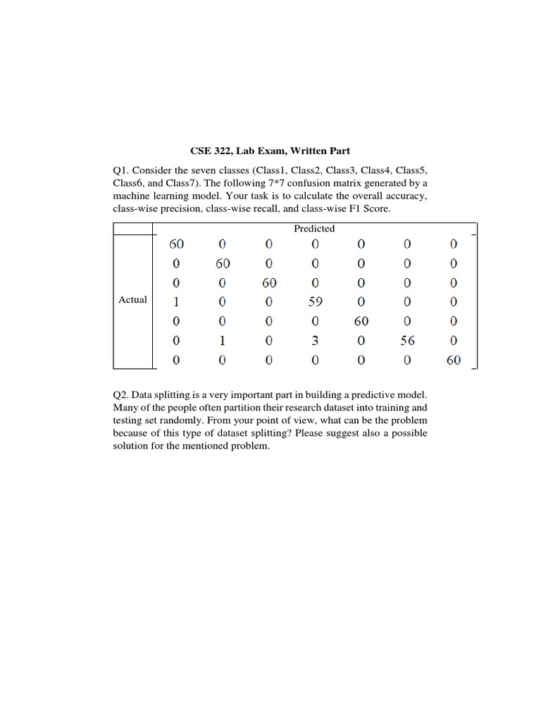 Lab Final Exam Question | PDF