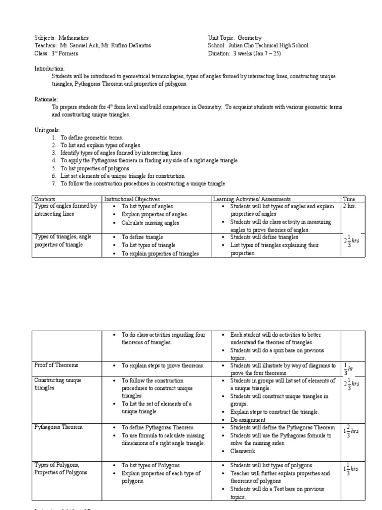 Unit #7 Geometry | PDF | Geometry | Triangle