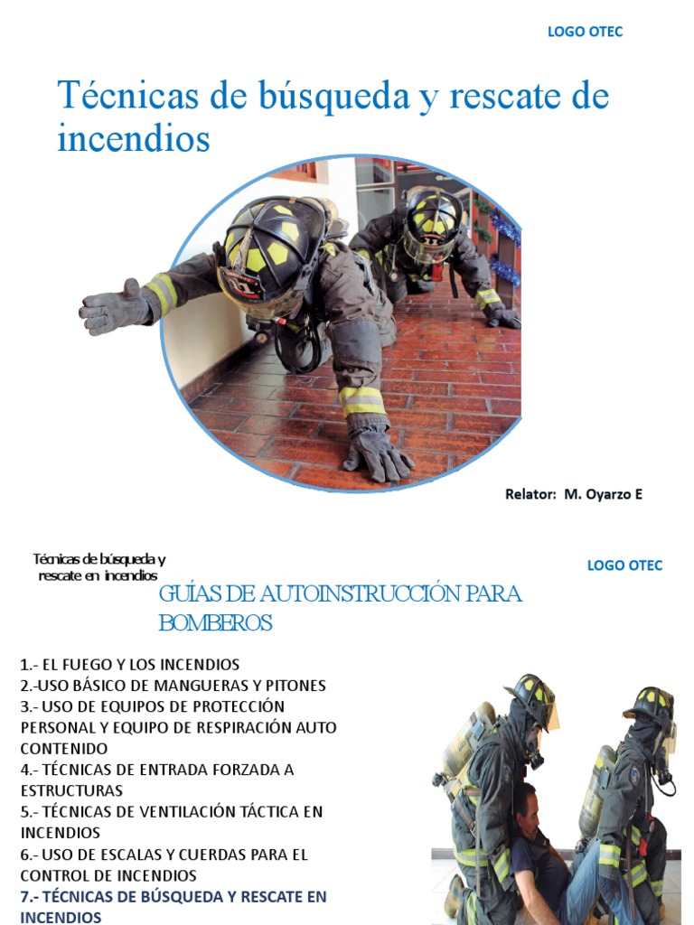 Técnicas de Búsqueda y Rescate en Incendios | PDF | Reanimación cardiopulmonar | Bombero