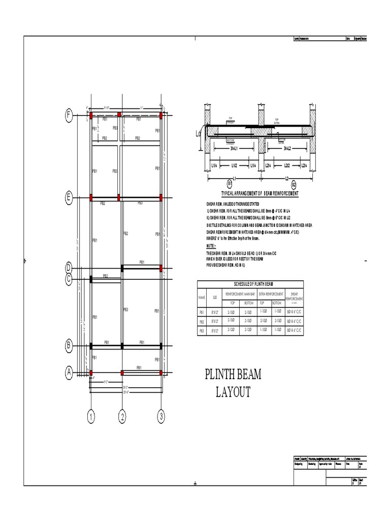 Plinth Beam Layout | PDF | Civil Engineering | Structural Engineering