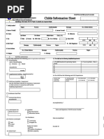 Child Information Sheet | PDF | Health Care | Health Sciences