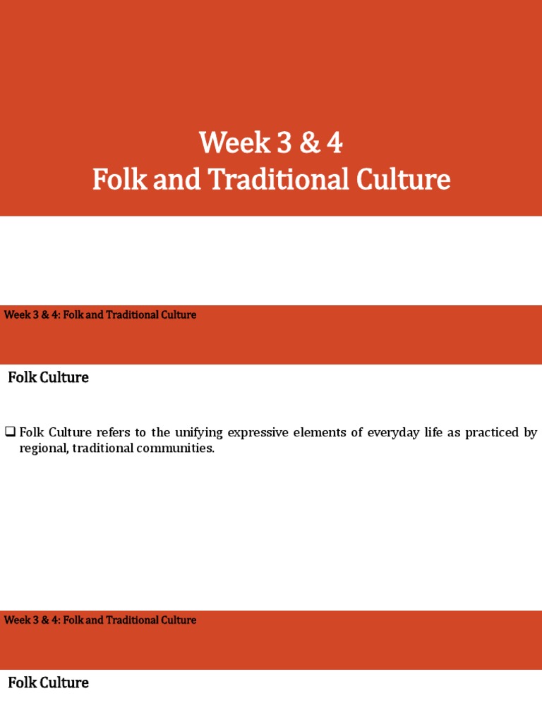 Philippine Folk and Traditional Culture | PDF | Folklore | Philippines