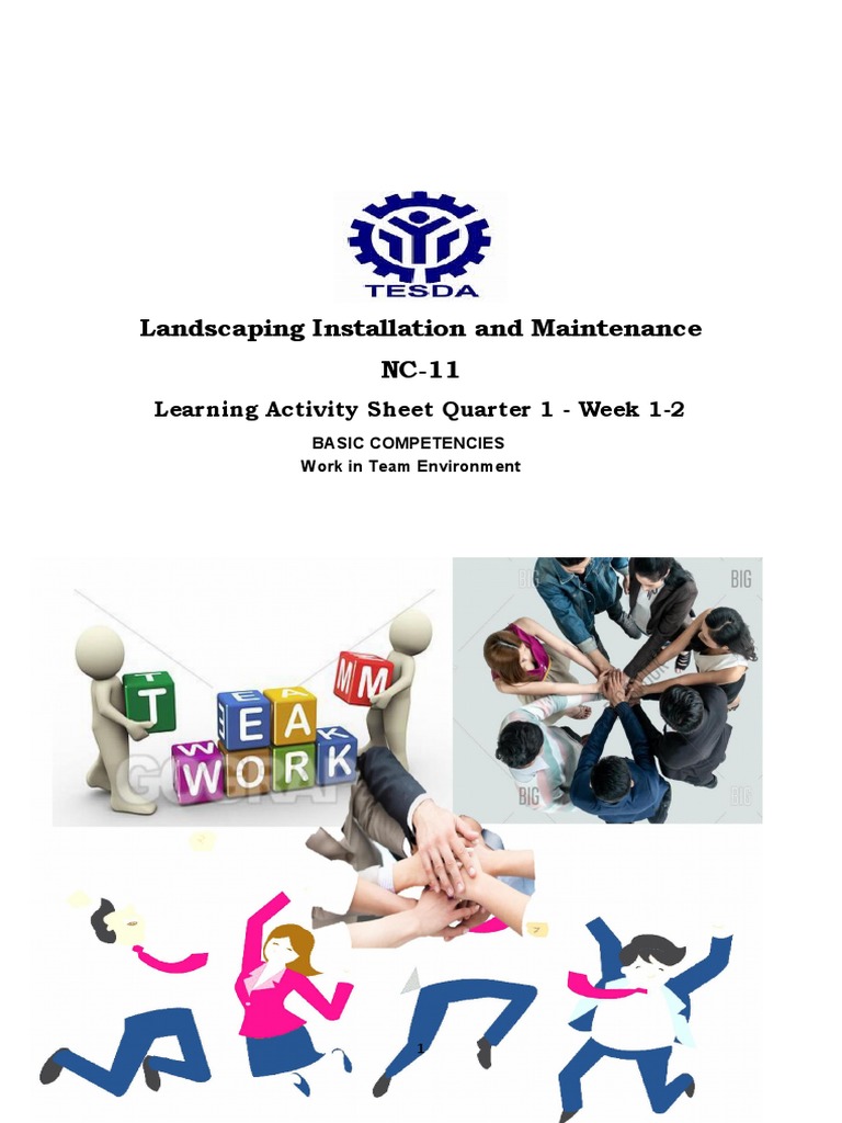 Landscaping Installation and Maintenance NC-11: Learning Activity Sheet ...