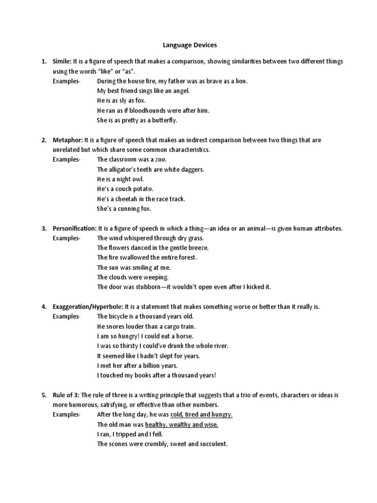 List of Language Devices | PDF