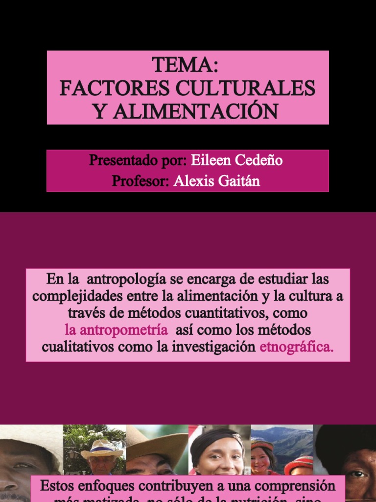 Factores Culturales y Alimentacion | PDF
