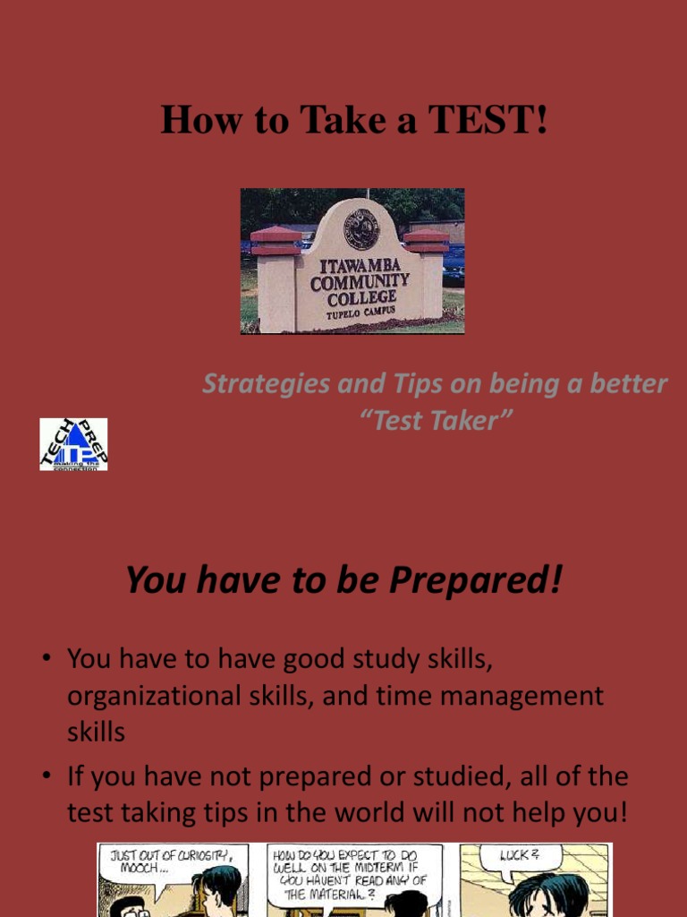 How To Take A TEST!: Strategies and Tips On Being A Better "Test Taker ...