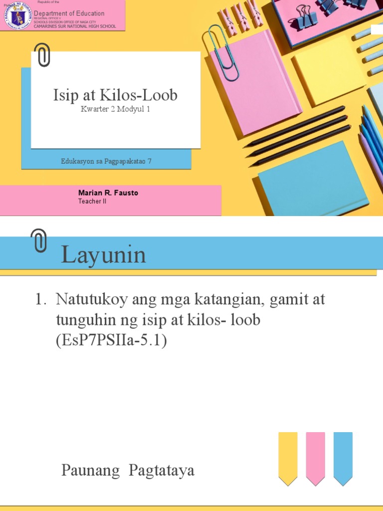 Module 5 Isip at Kilos-Loob | PDF