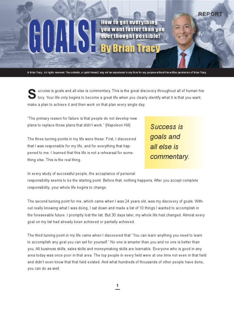Goals!: by Brian Tracy | PDF | Career & Growth | Lifestyle