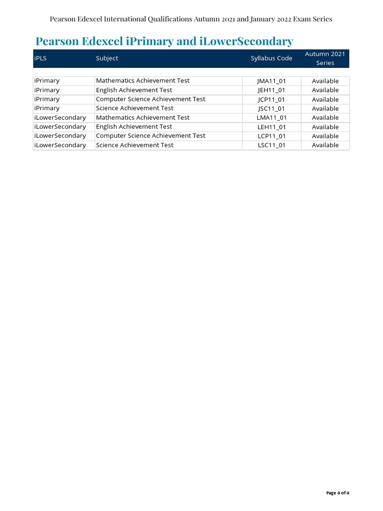 Pearson Edexcel Iprimary and Ilowersecondary | PDF | Science ...