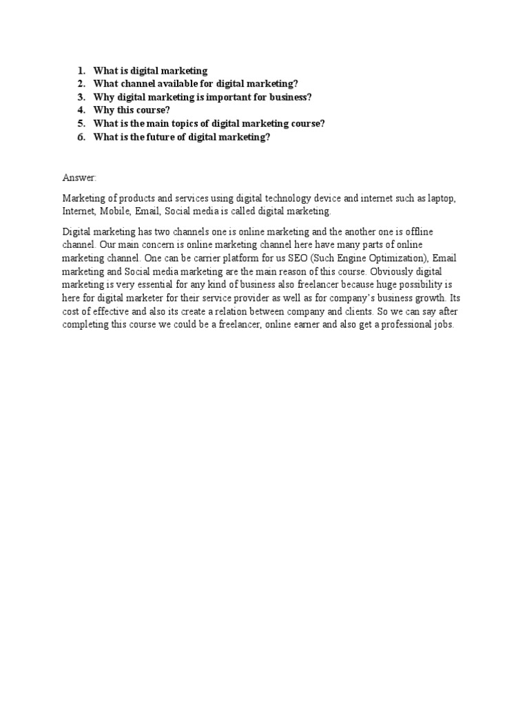 Digital Marketing Pdf Affiliate Marketing Digital Marketing