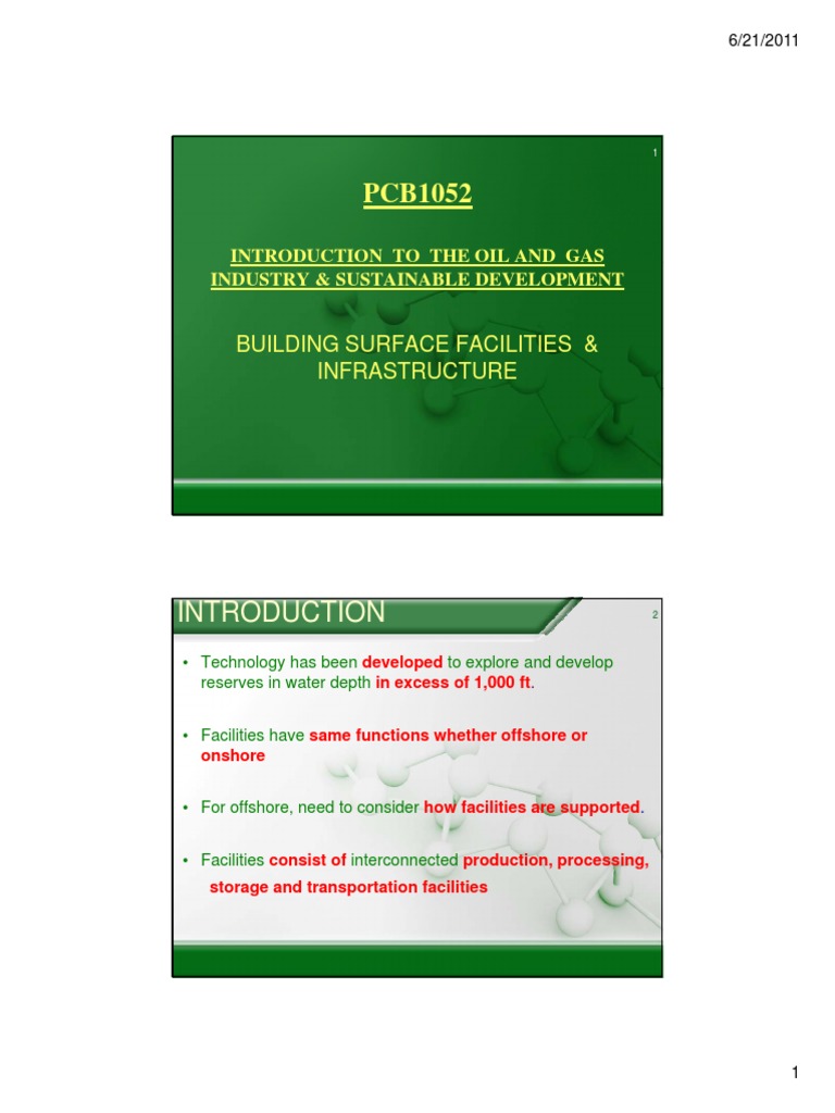 Building Surface Facilities & Infrastructure | PDF | Pump | Gases