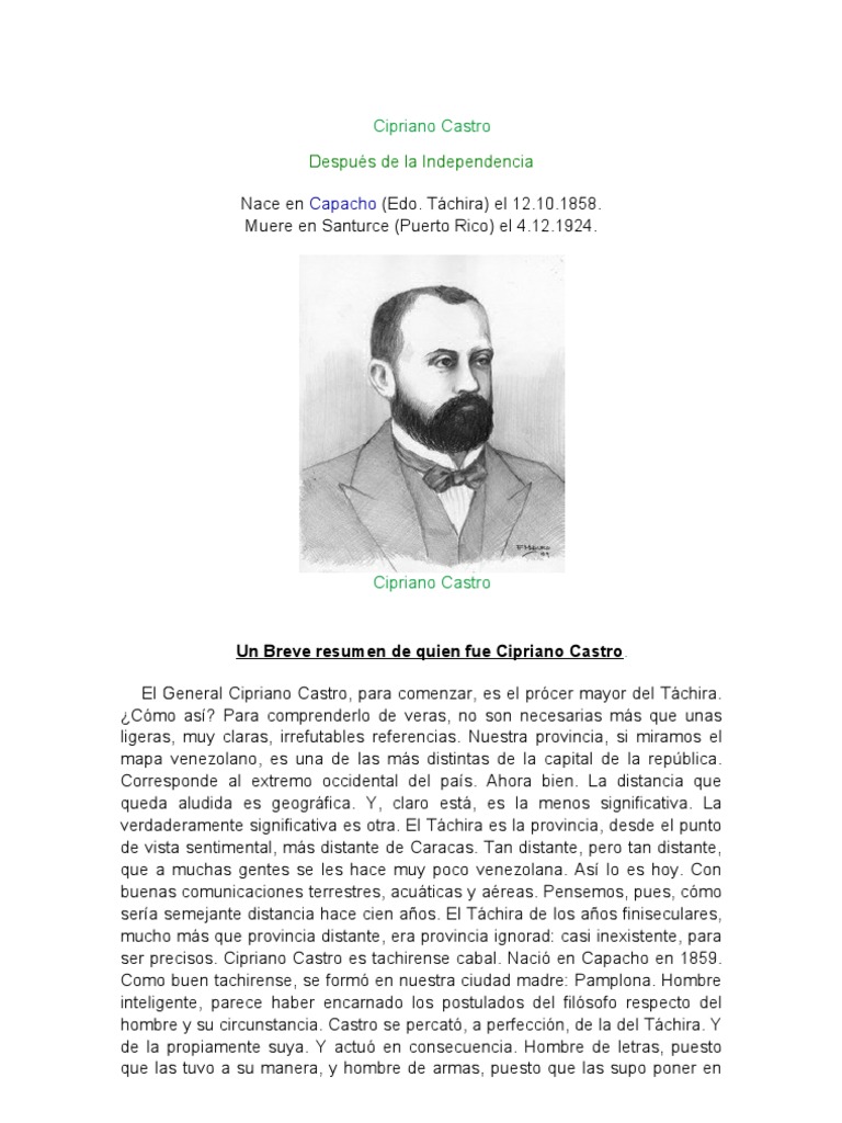 Cipriano Castro | PDF | Gobierno