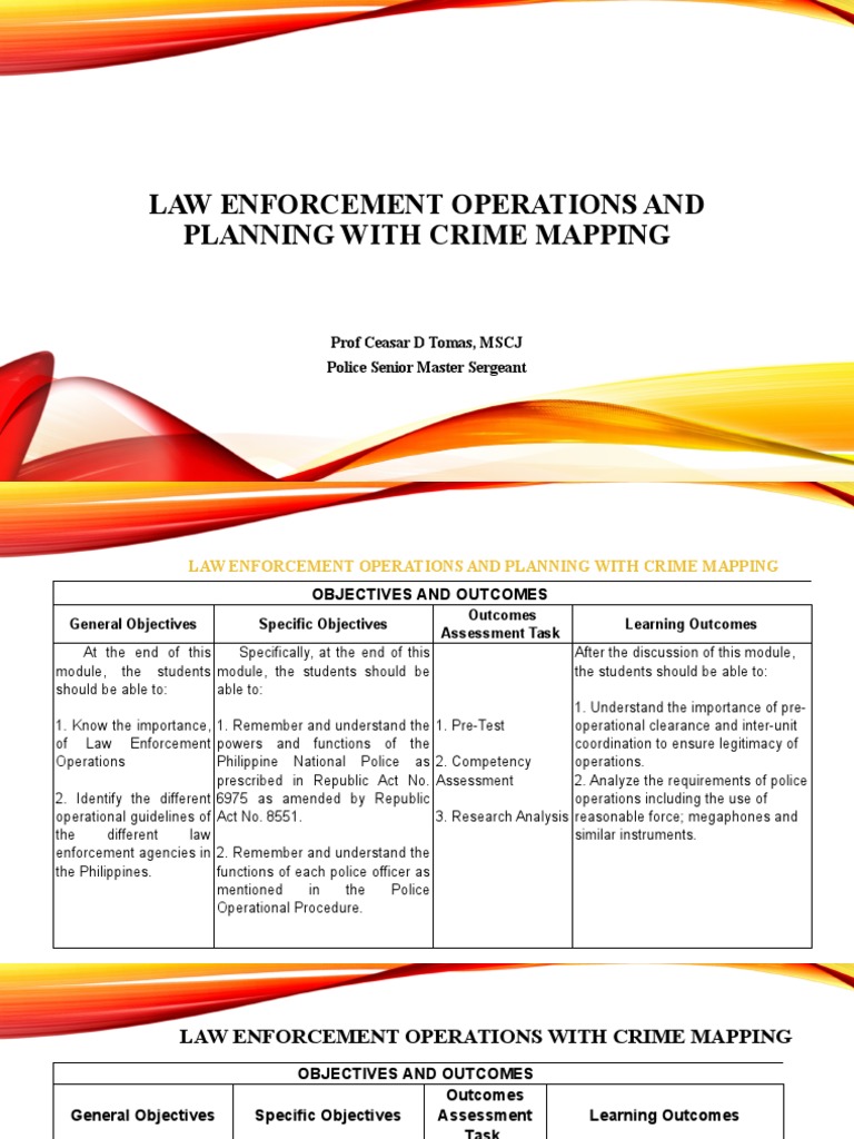 Law Enforcement Operation - PPTX Lesson 1 | PDF | Police | Police Officer