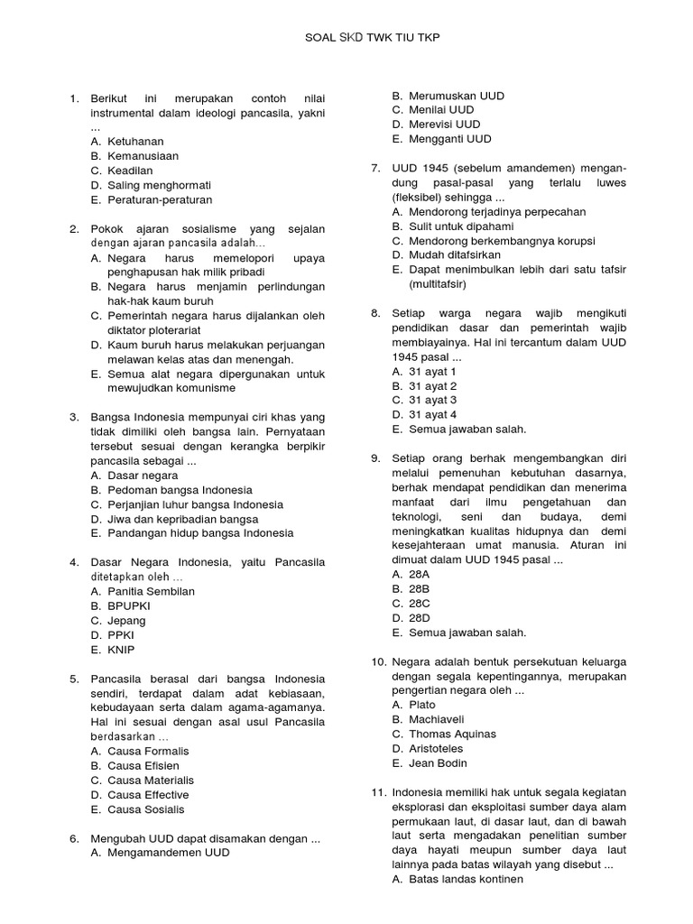 Soal SKD | PDF