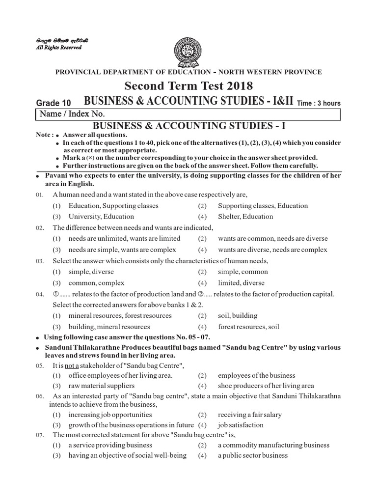 NWP Second Term Test 2018 | Download Free PDF | Debits And Credits ...