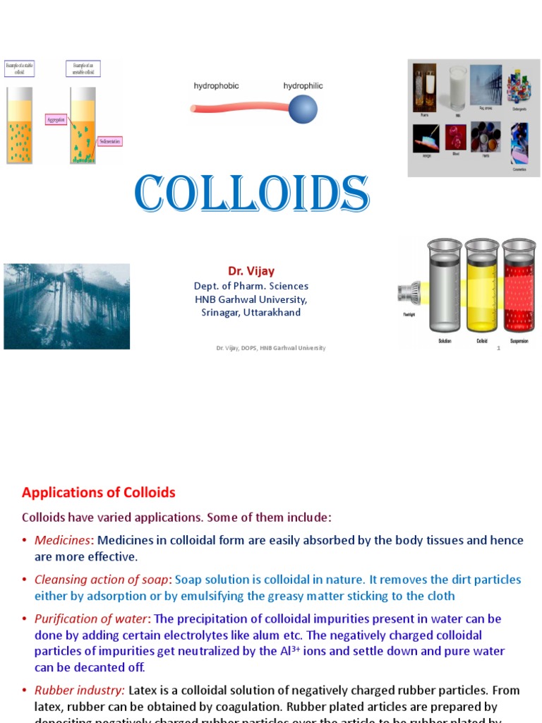 Applications of Colloids | PDF | Natural Rubber | Silver
