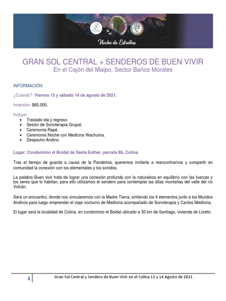 Gran Sol Central + Sendero de Buen Vivir Agosto 2021 | PDF | Alimentos ...