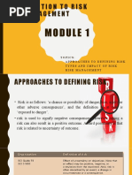 Risk Management Module 1 and 2 | PDF | Risk | Risk Management