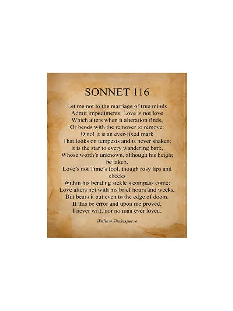 Shakespeare Sonnet 116 | PDF