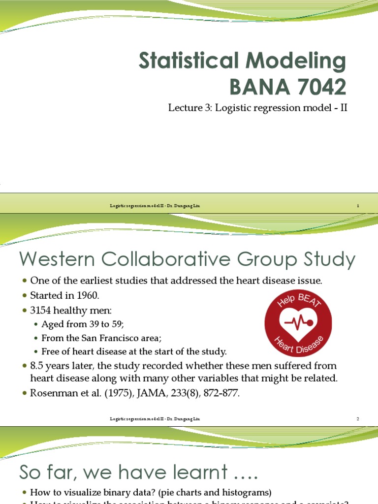 Lecture 3-Logistic Reg Model-II | PDF | Logistic Regression | Akaike ...