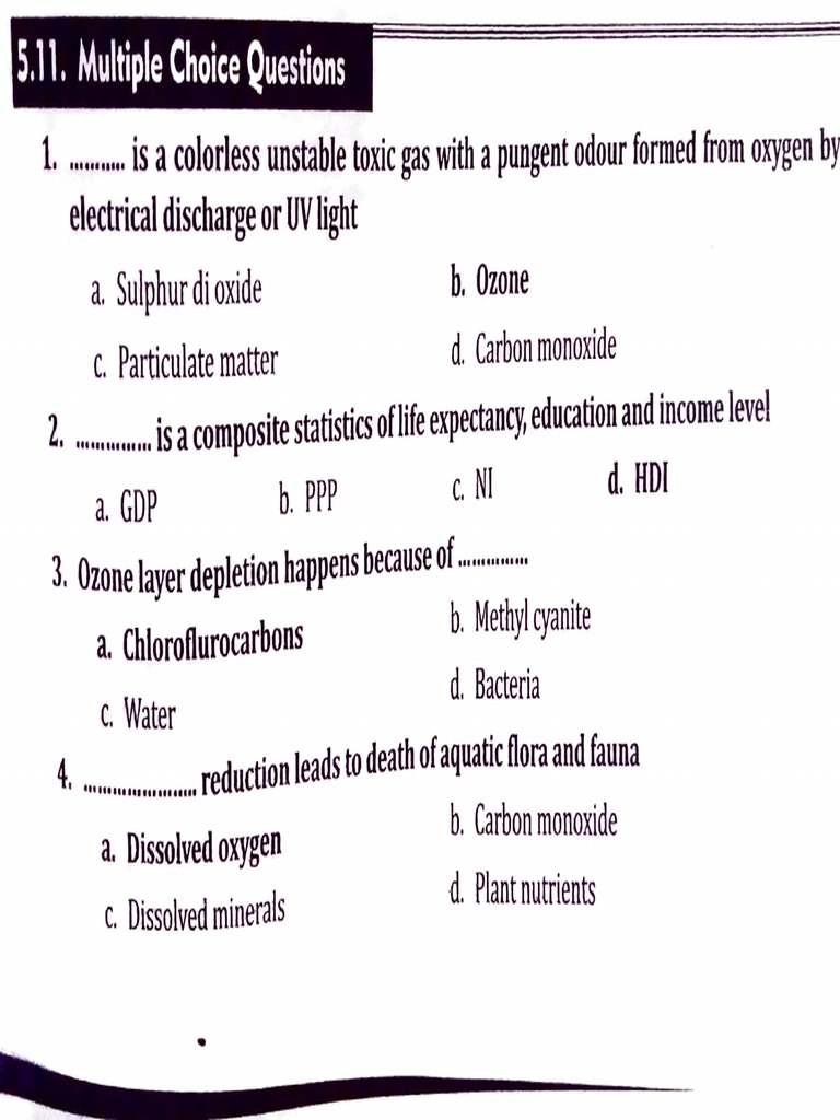 Environment.. Pollution MCQ | PDF | Waste | Waste Management
