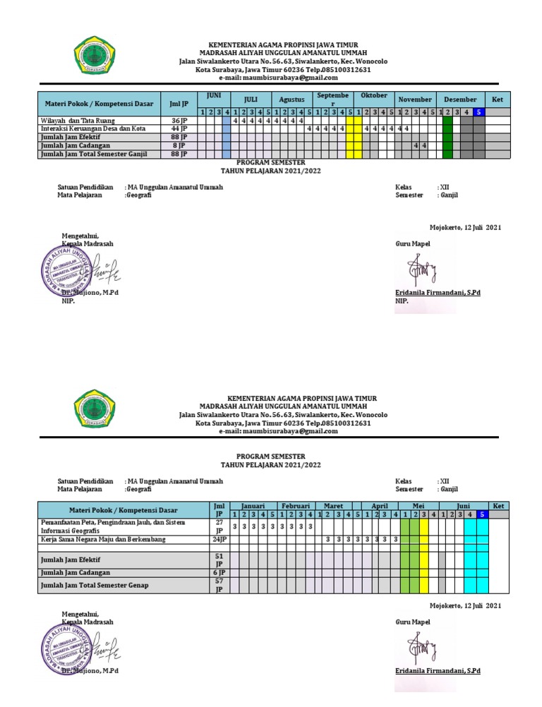 Prosem Kelas 12 | PDF