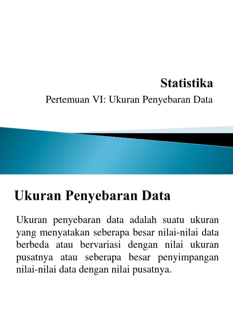 Ukuran Penyebaran Data dan Contohnya | PDF