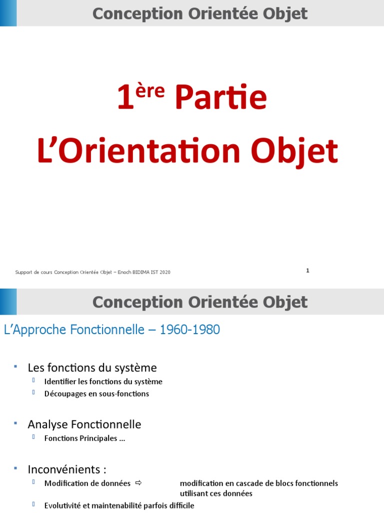 2 Conception Oriente Objet Ist 2020 Pdf Classe Informatique