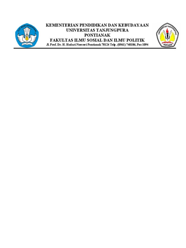 Kop Surat Untan Kementerian Pendidikan Dan Kebudayaan | PDF